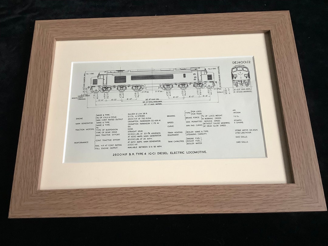 Vintage BR British Railway Class 45 Peak D11 Locomotive Picture Diesel ...