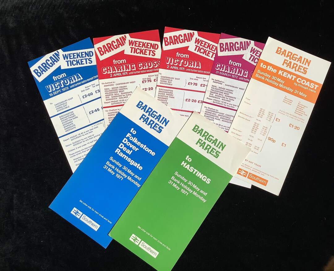 BR Railway Publicity Leaflets Lot 1960s 70s - Southern Region Kent ...