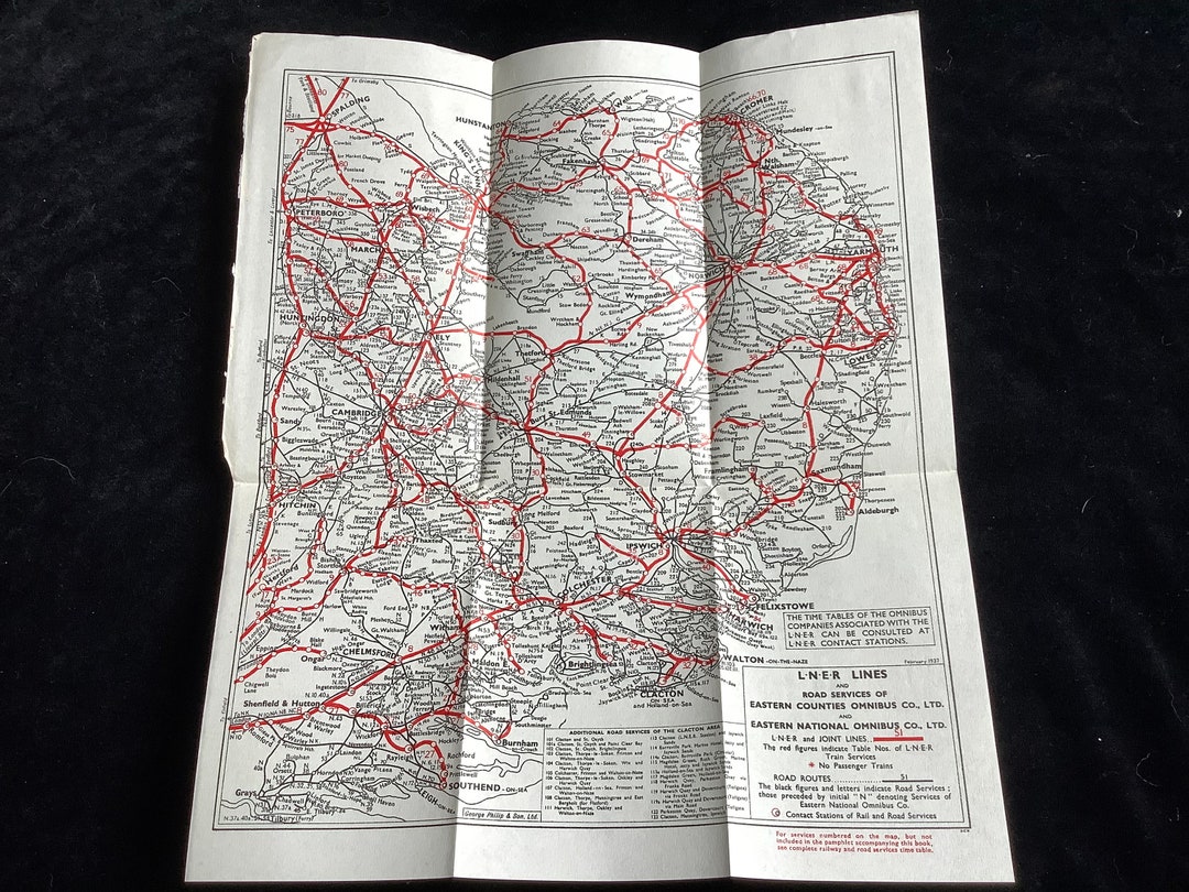 LNER London North Eastern Railway Eastern Counties Route Diagram ...