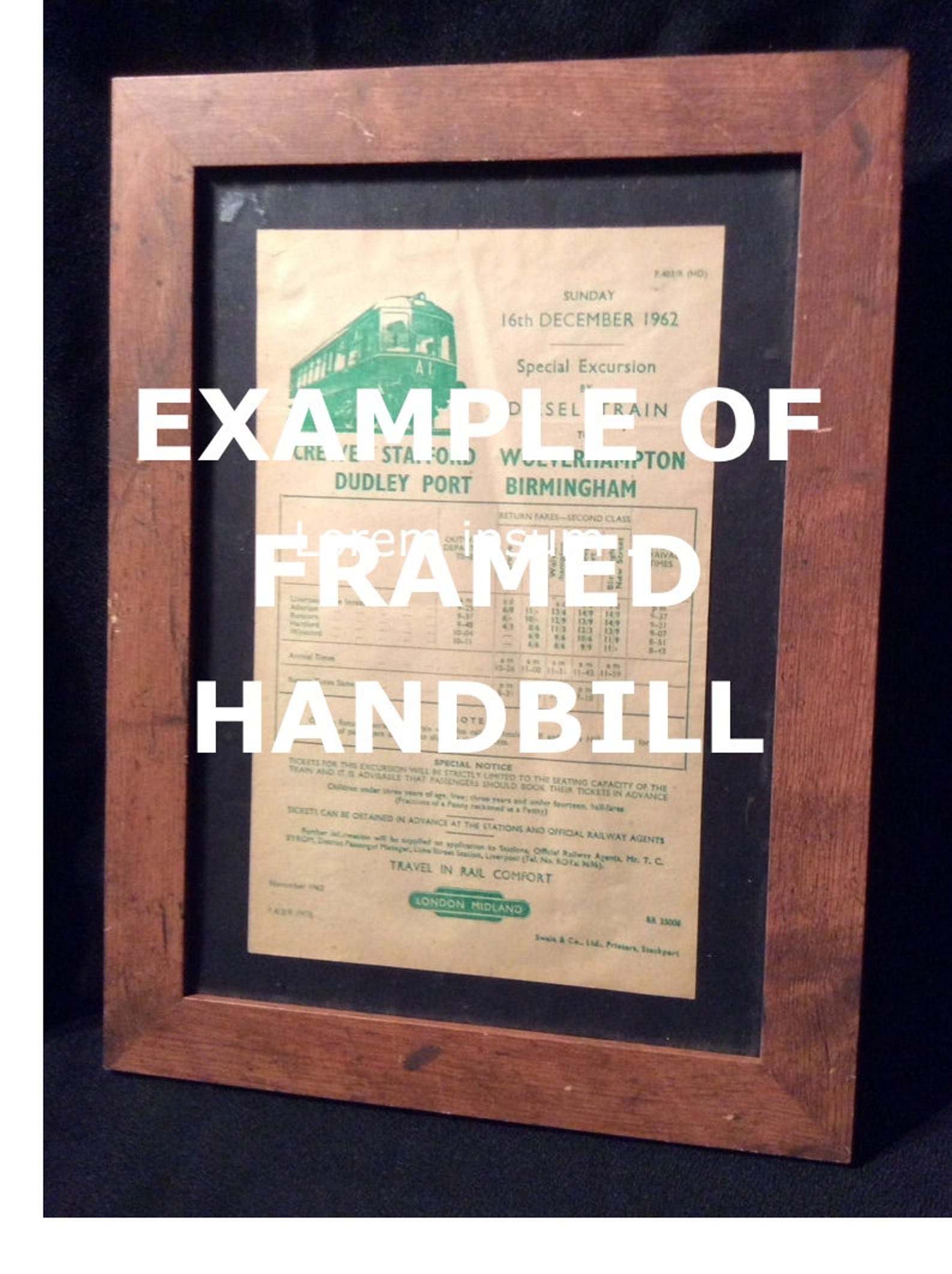 Original British Railways Handbill 1949 Bearsden Hillfoot Milngavie ...