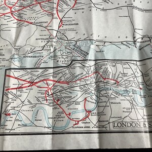 GWR Great Western Railway Original Route Map 1930 Pocket Fold up Map ...