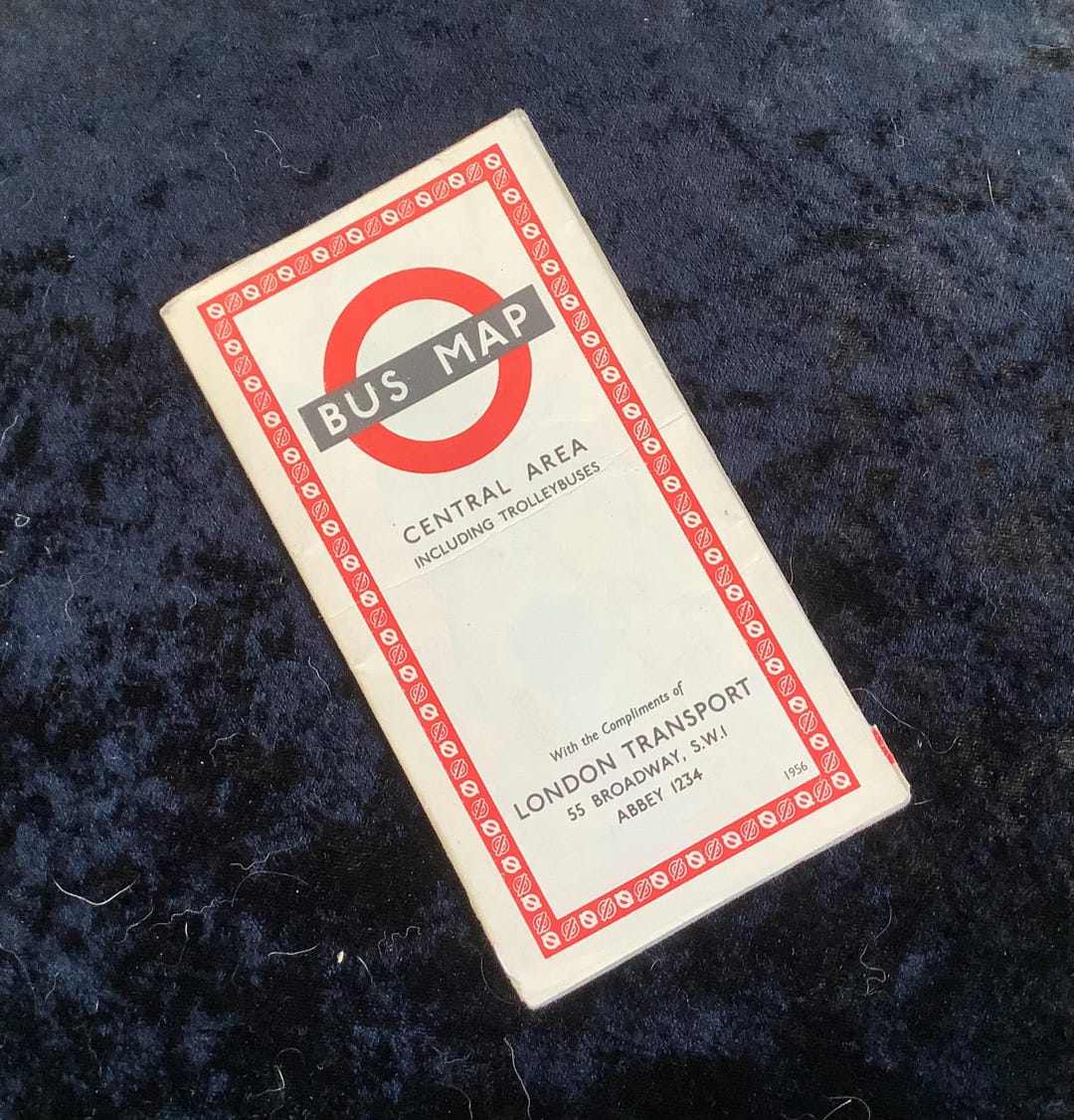 Original London Transport Bus Map Central Area Route Guide & Map 1956 ...