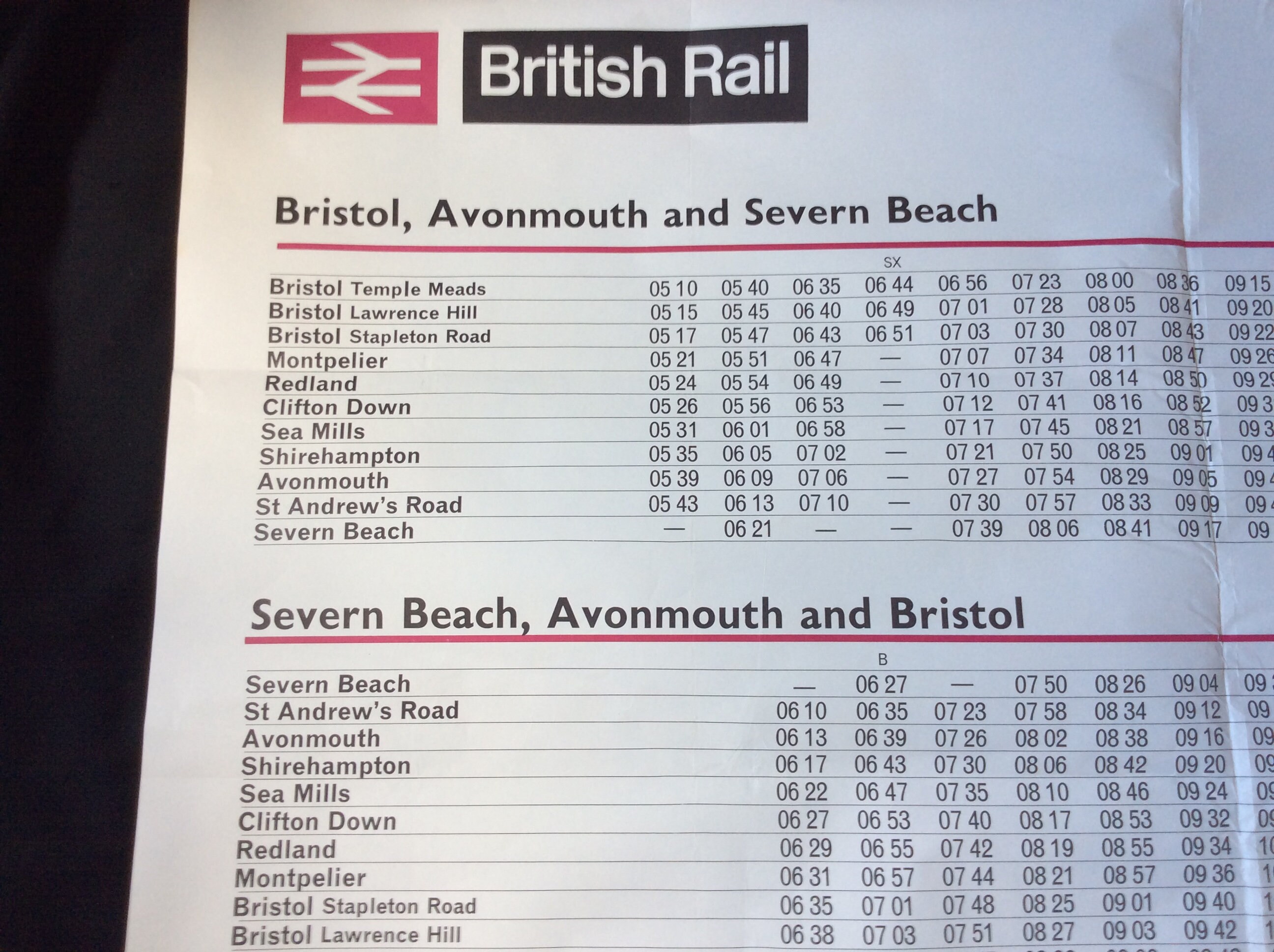Original British Railway Poster 1971 Timetable Bristol Avonmouth Severn ...