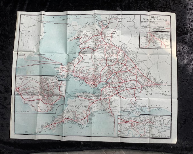 GWR Great Western Railway Original Route Map 1938 - Etsy