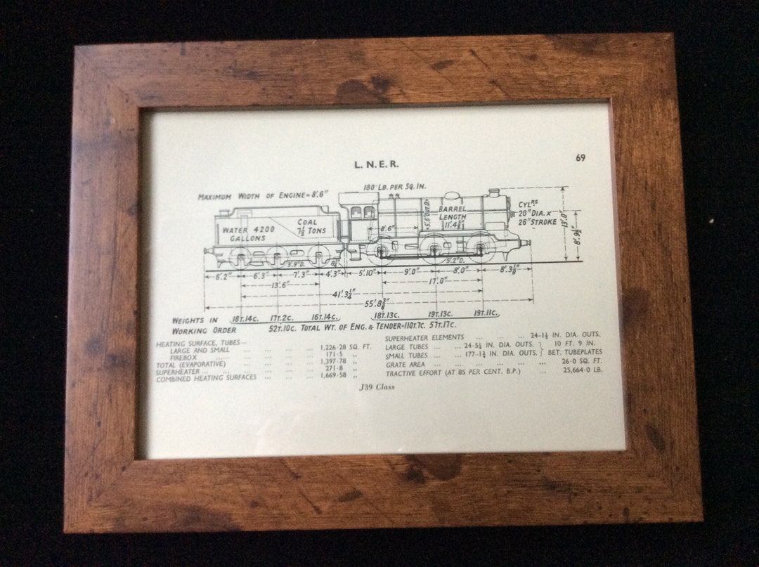 Vintage LNER Railway J39 Locomotive Picture J39 Class Steam Loco ...