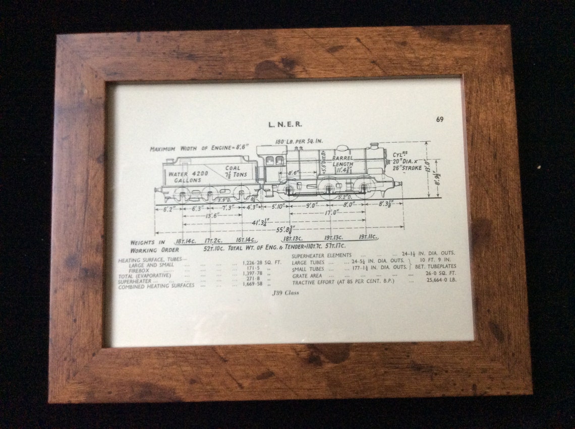 Vintage LNER Railway J39 Locomotive Picture J39 Class Steam - Etsy