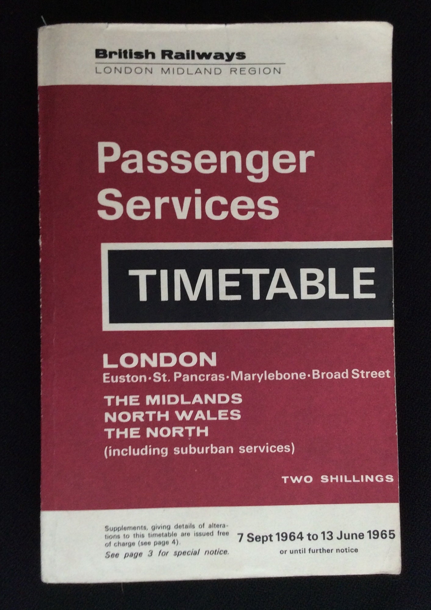 Original British Rail Railway Passenger Timetable 1964 Midland - Etsy UK