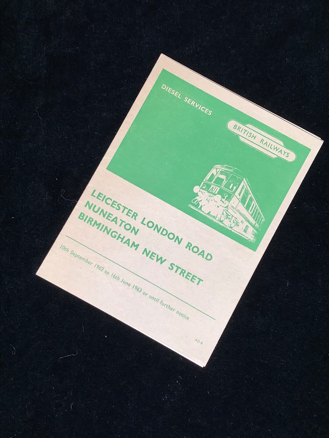 Original British Railways Timetable Leaflet 1963 Leicester London Road ...