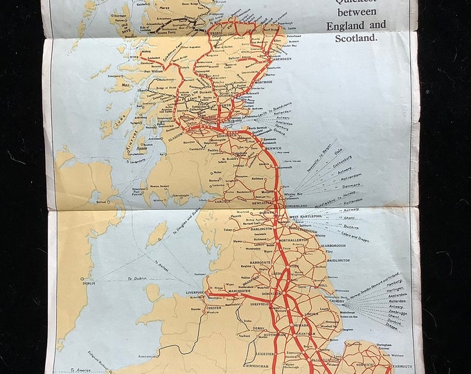 LNER London North Eastern Railway Route Diagram Original Map 1930s - Etsy