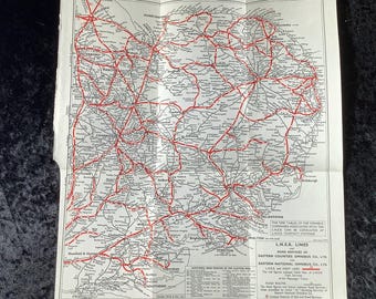 LNER London North Eastern Railway Suburban Lines Route Diagram Original ...