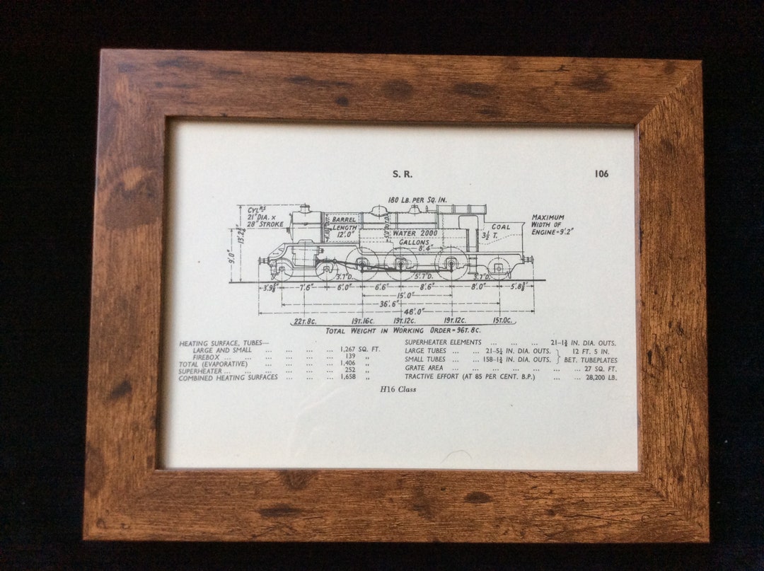 Vintage Railway SR H16 Class Locomotive Picture Southern Steam Loco ...
