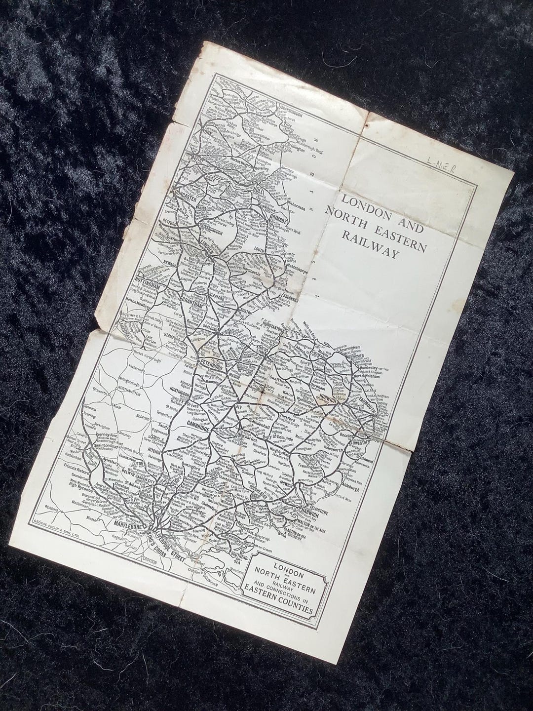 LNER London North Eastern Railway Route Diagram Original Map 1920s - Etsy