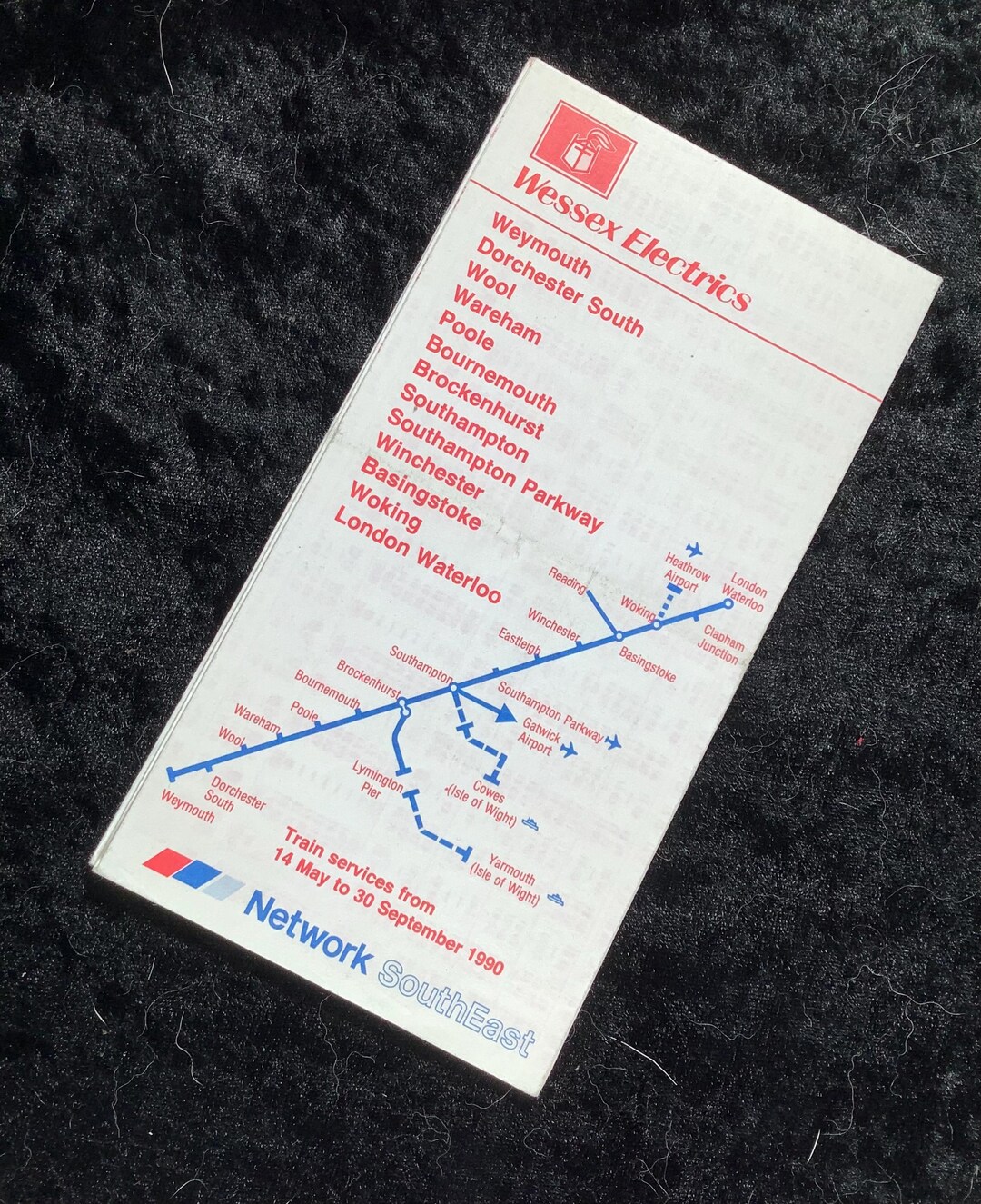 Original British Railways Timetable Leaflet 1990 Network South East ...
