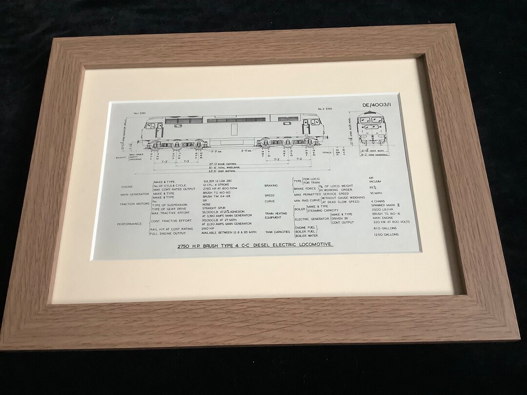 Vintage BR British Railway Class 47 D1500 Locomotive Picture Diesel ...