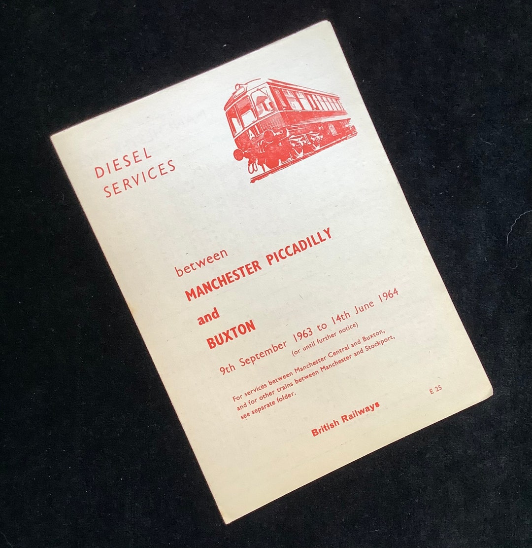 Original British Railways Timetable Leaflet 1963 Manchester Piccadilly ...