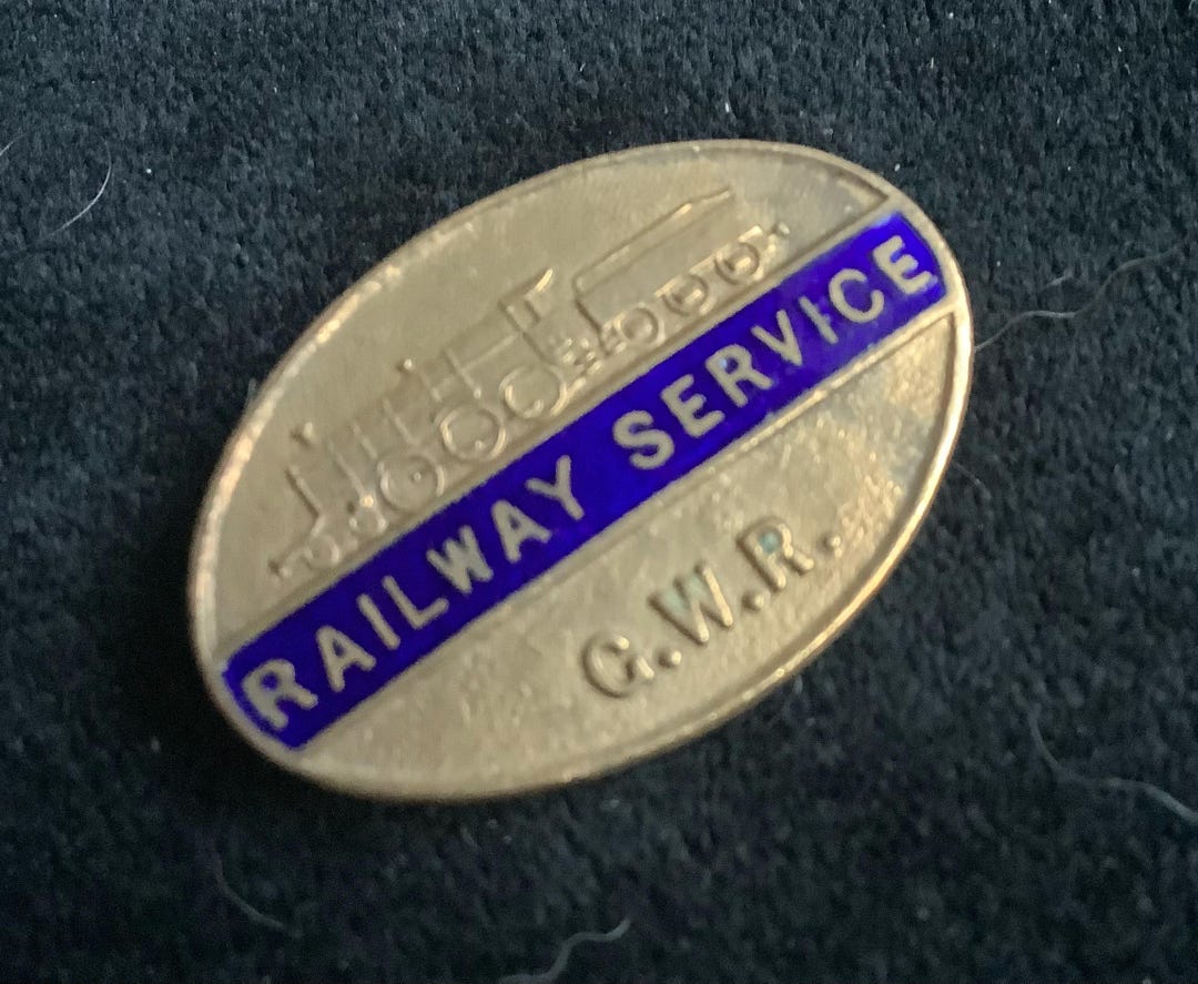 Original GWR Great Western Railway War Service Badge Button - Etsy