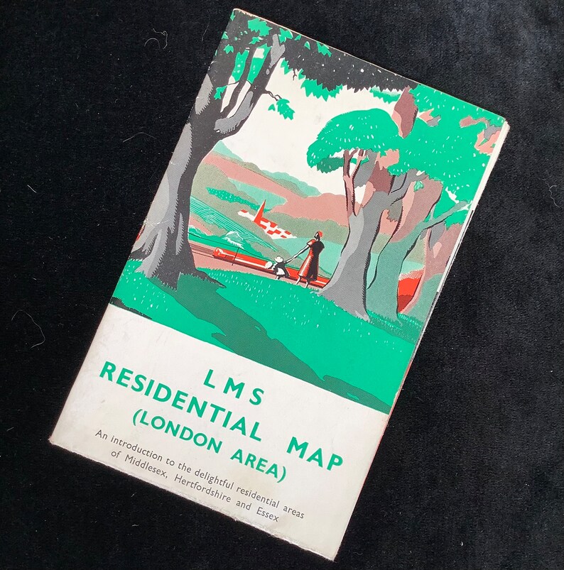 Original LMS Map 1930s Residential Map London Area Middlesex ...