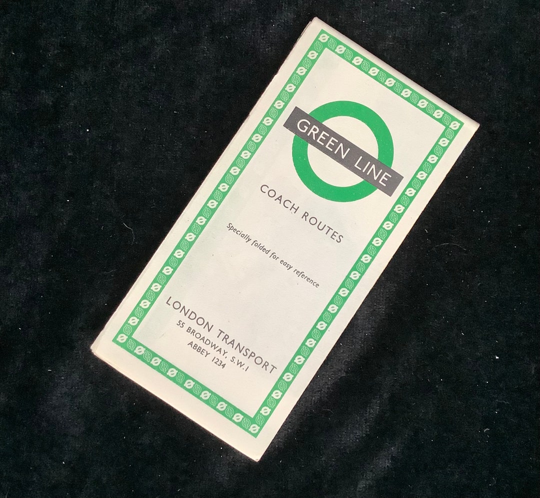 Original Green Line Coach Routes London Transport Map Circa 1950s - Etsy