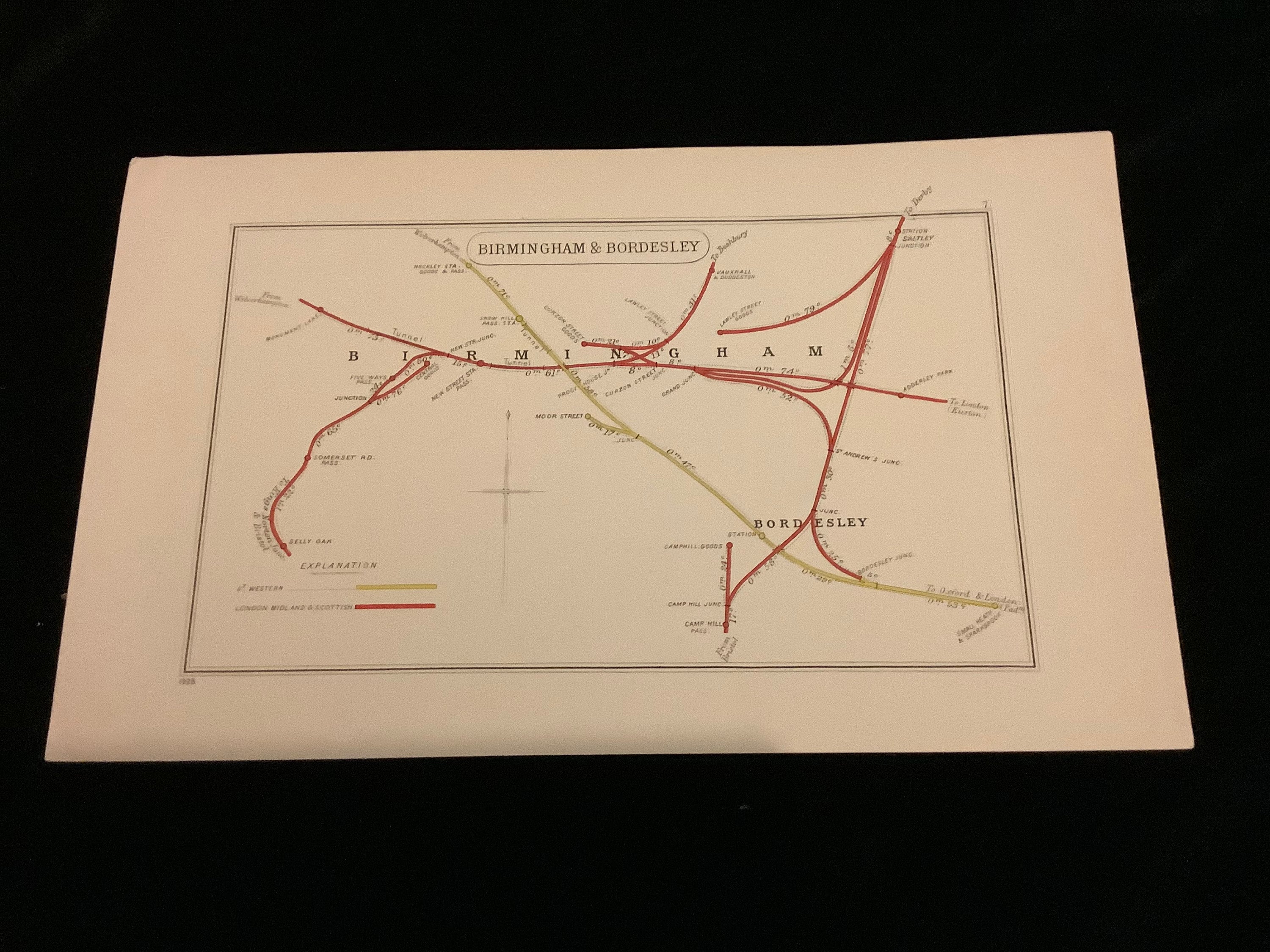 1928 Railway Map Birmingham & Bordesley Junction Diagram Original - Etsy UK