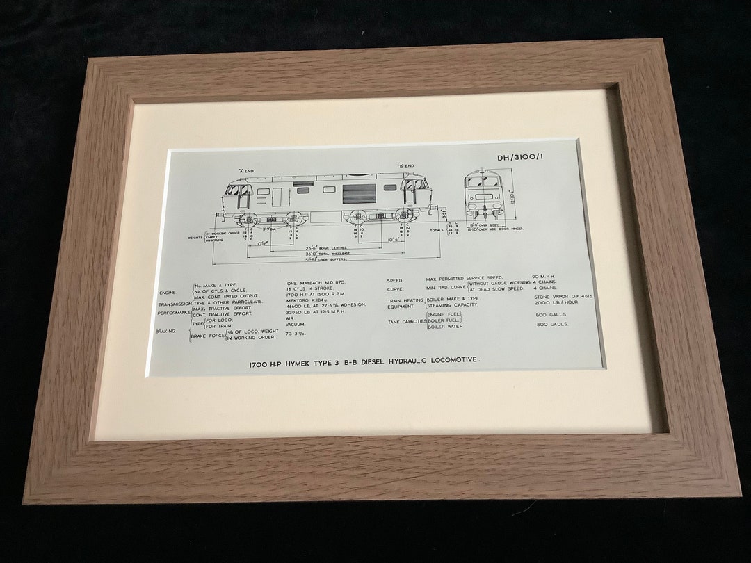Vintage BR British Railway Class 35 Hymek D7000 Locomotive Picture ...