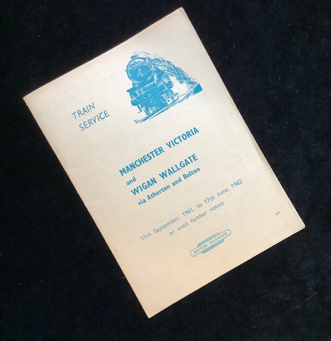 Original British Railways Timetable Leaflet 1961 Manchester Victoria ...