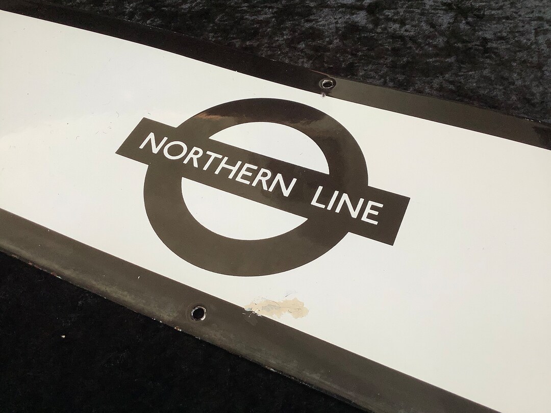 Northern Line Original London Transport Underground Enamel Vintage ...