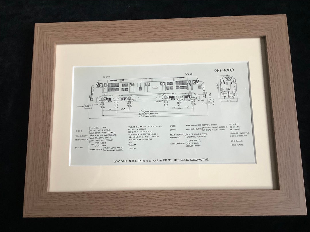 Vintage BR British Railway Class 41 Warship D600 Locomotive Picture ...