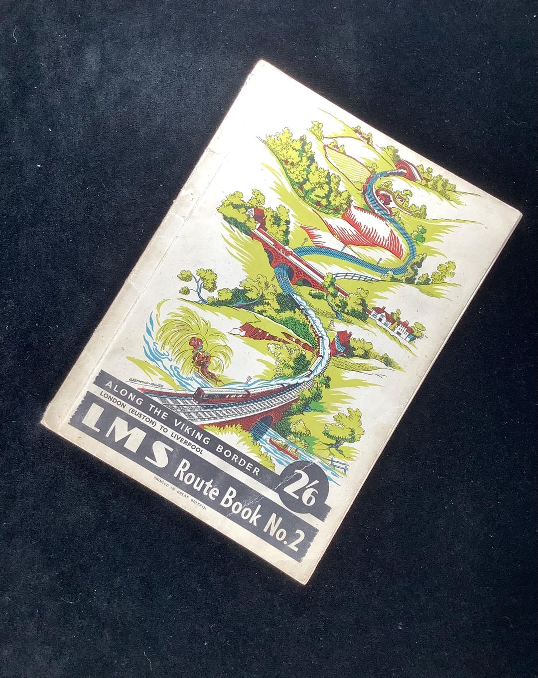 Original 1947 LMS Railway Along the Viking Border Euston to Liverpool ...