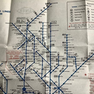 LNER London North Eastern Railway Suburban Lines Route Diagram Original ...