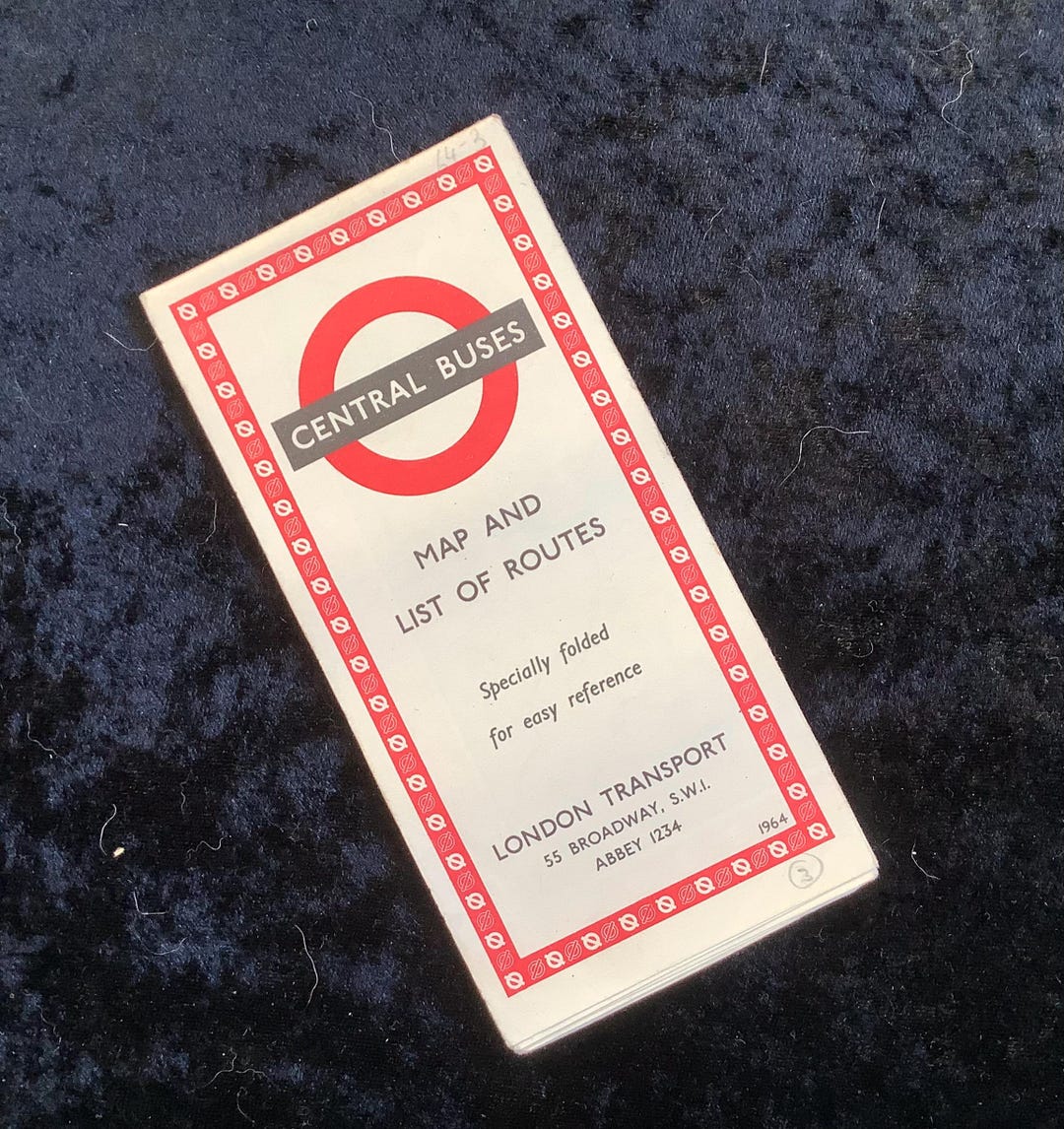 Original London Transport Bus Map Central Area Route Guide & Map 1964 ...