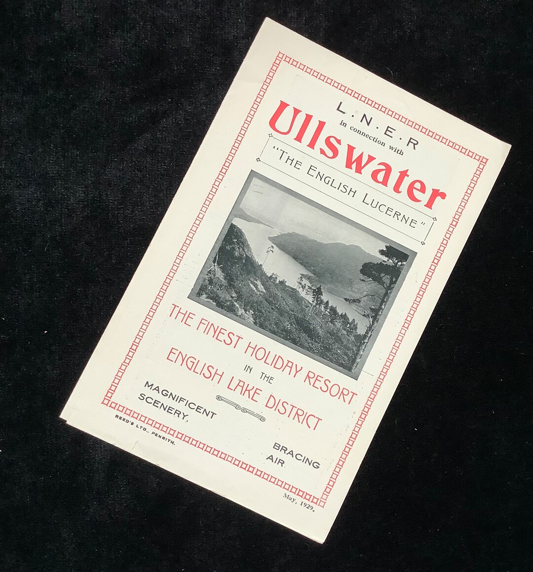 Original LNER Railway Publicity Leaflet 1929 Ullswater Lake District - Etsy