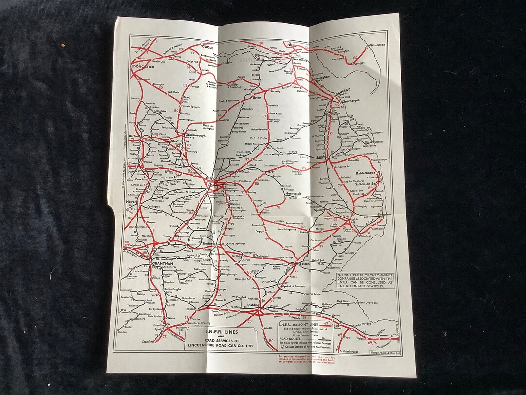 LNER London North Eastern Railway Lincolnshire Route Diagram Original ...