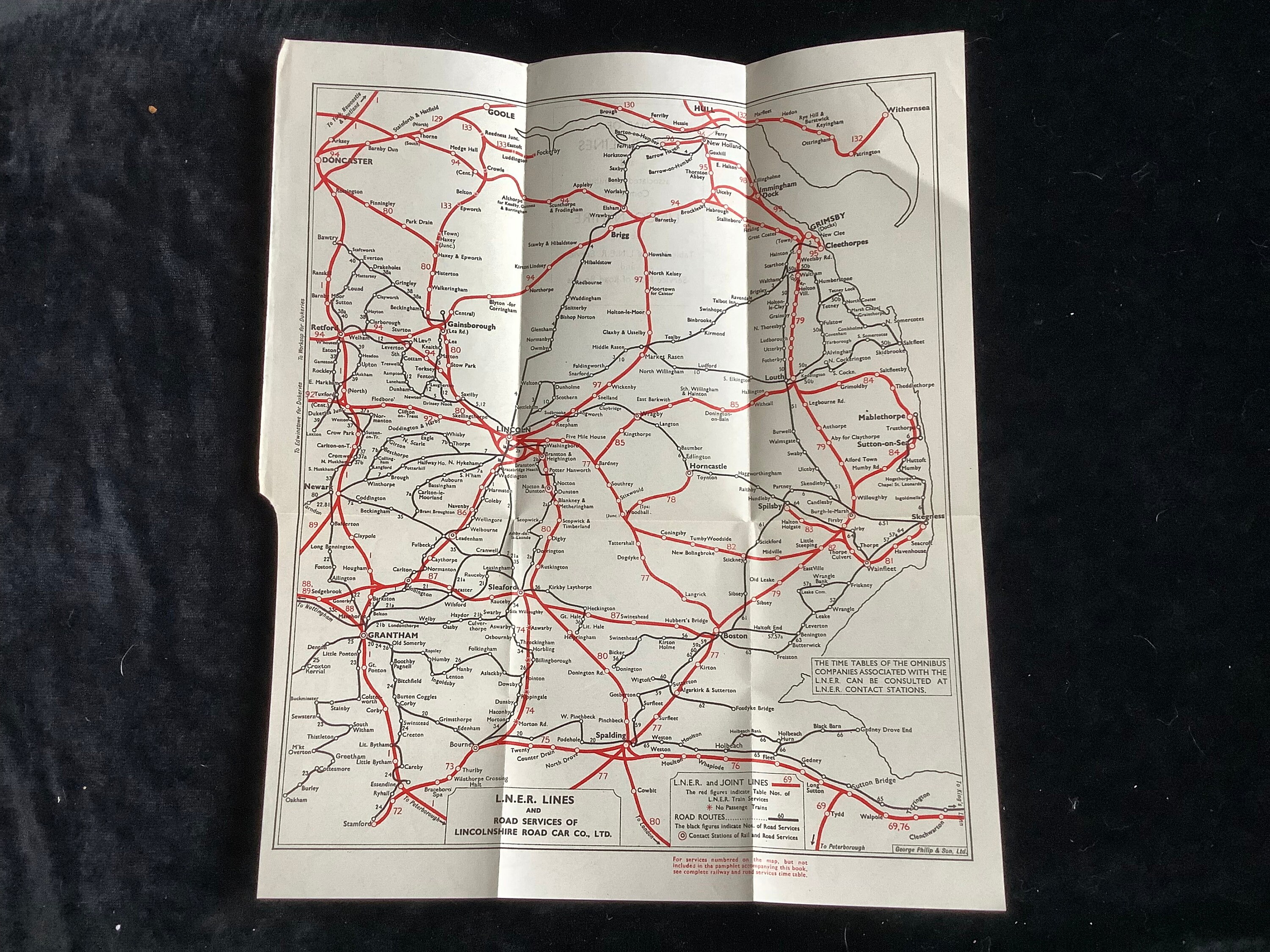 LNER London North Eastern Railway Lincolnshire Route Diagram Original ...