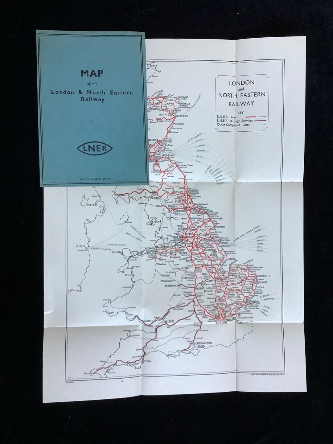 LNER London North Eastern Railway Original Route Map 1920s - Etsy