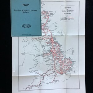 LNER London North Eastern Railway Original Route Map 1920s - Etsy