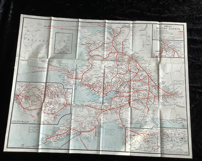 GWR Great Western Railway Original Route Map 1938 - Etsy