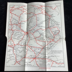 LNER London North Eastern Railway Lincolnshire Route Diagram Original ...