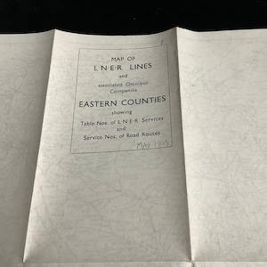 LNER London North Eastern Railway Eastern Counties Route Diagram ...