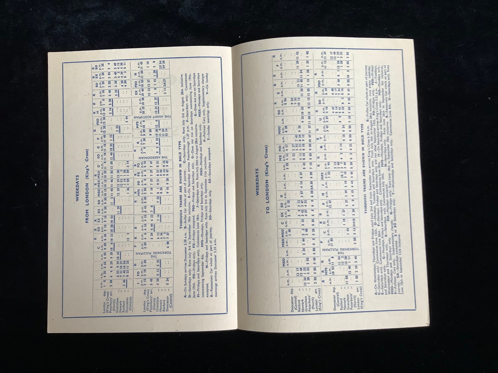 Original British Railways Timetable Leaflet 1948 Peterborough - Etsy