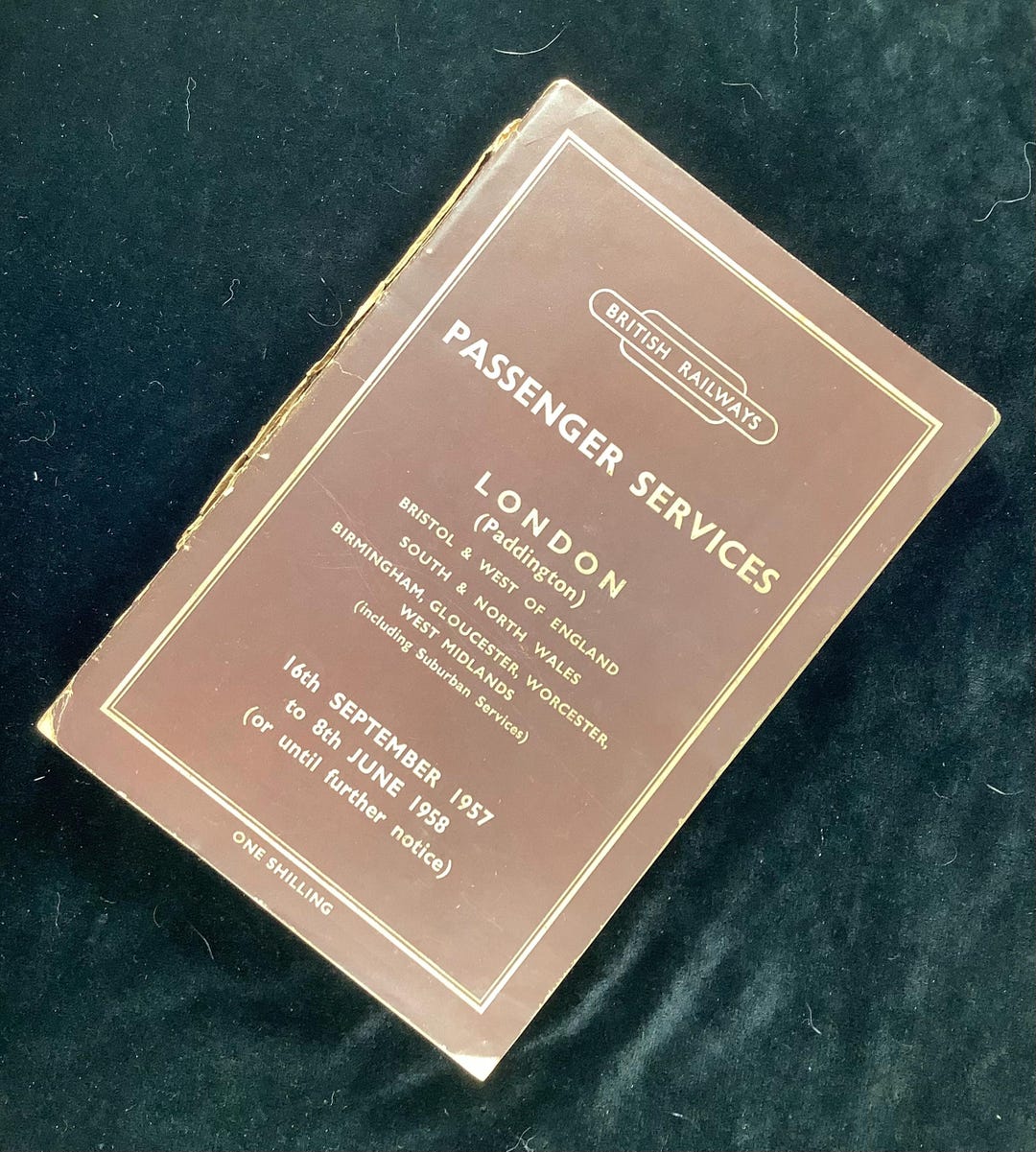 Original British Rail Railway Passenger Timetable Western Region Sept ...