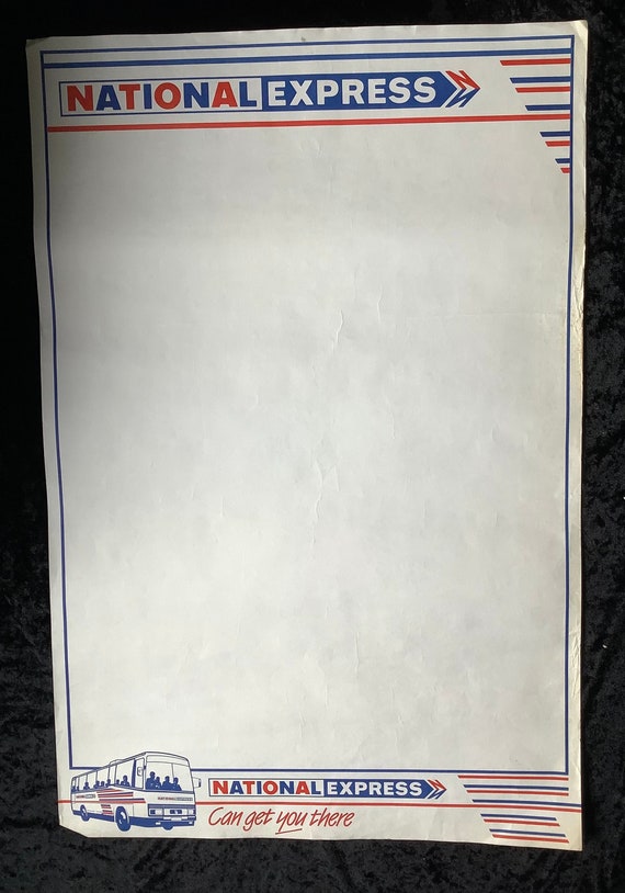 Original National Express Bus Coach Poster 1970s | Etsy