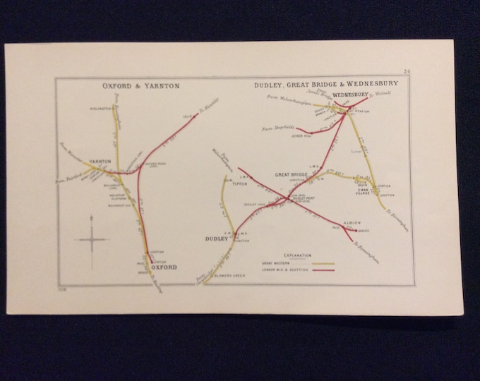 Vintage British Rail Map of Oxford Railway Poster Print A3/A4 - Etsy Canada