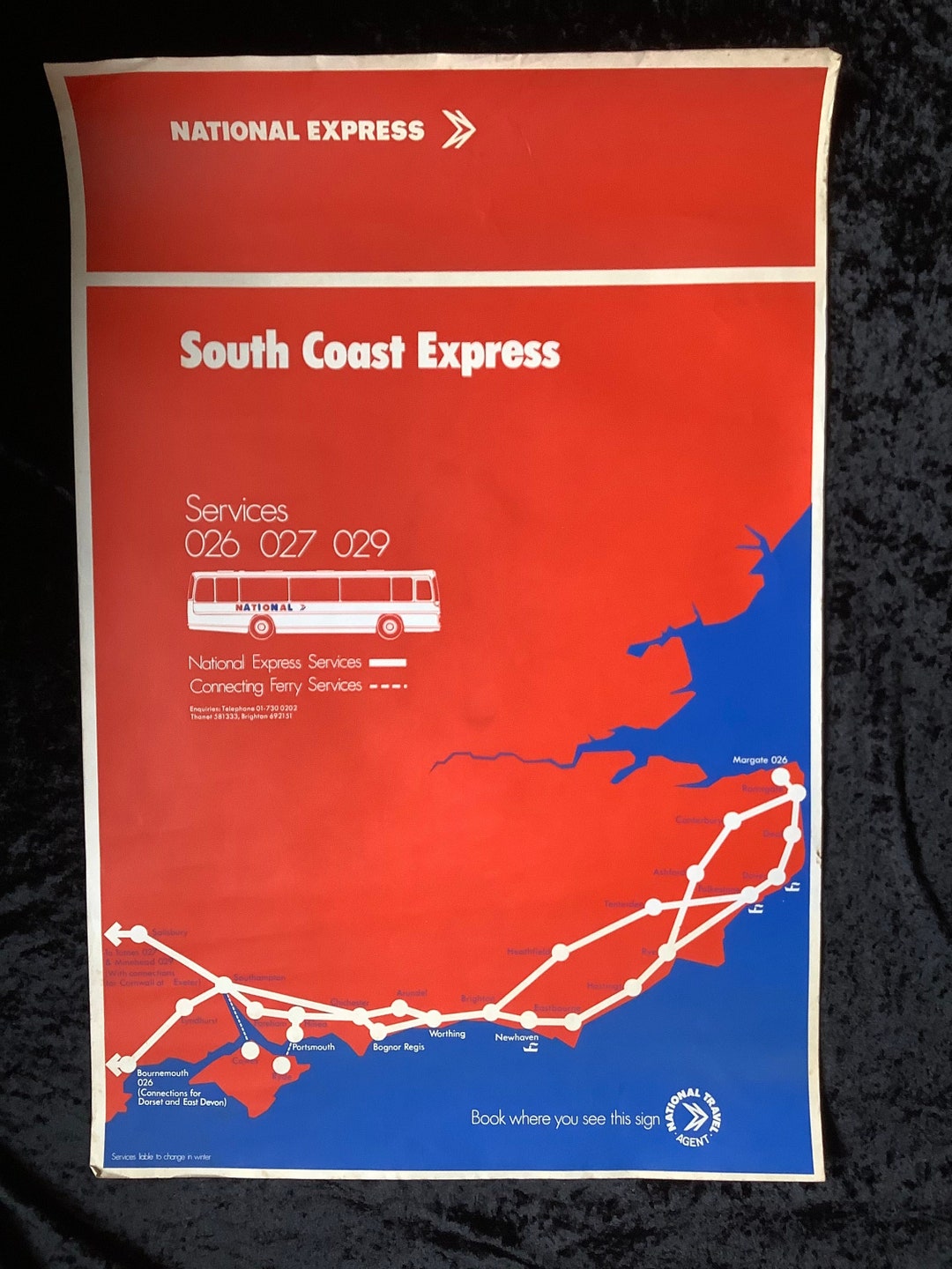Original National Express Bus Coach Poster 1970s - Etsy
