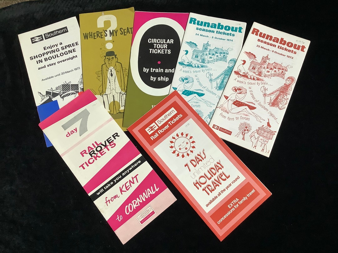 BR Railway Publicity Leaflets Lot 1960s 70s Southern Region Holiday ...