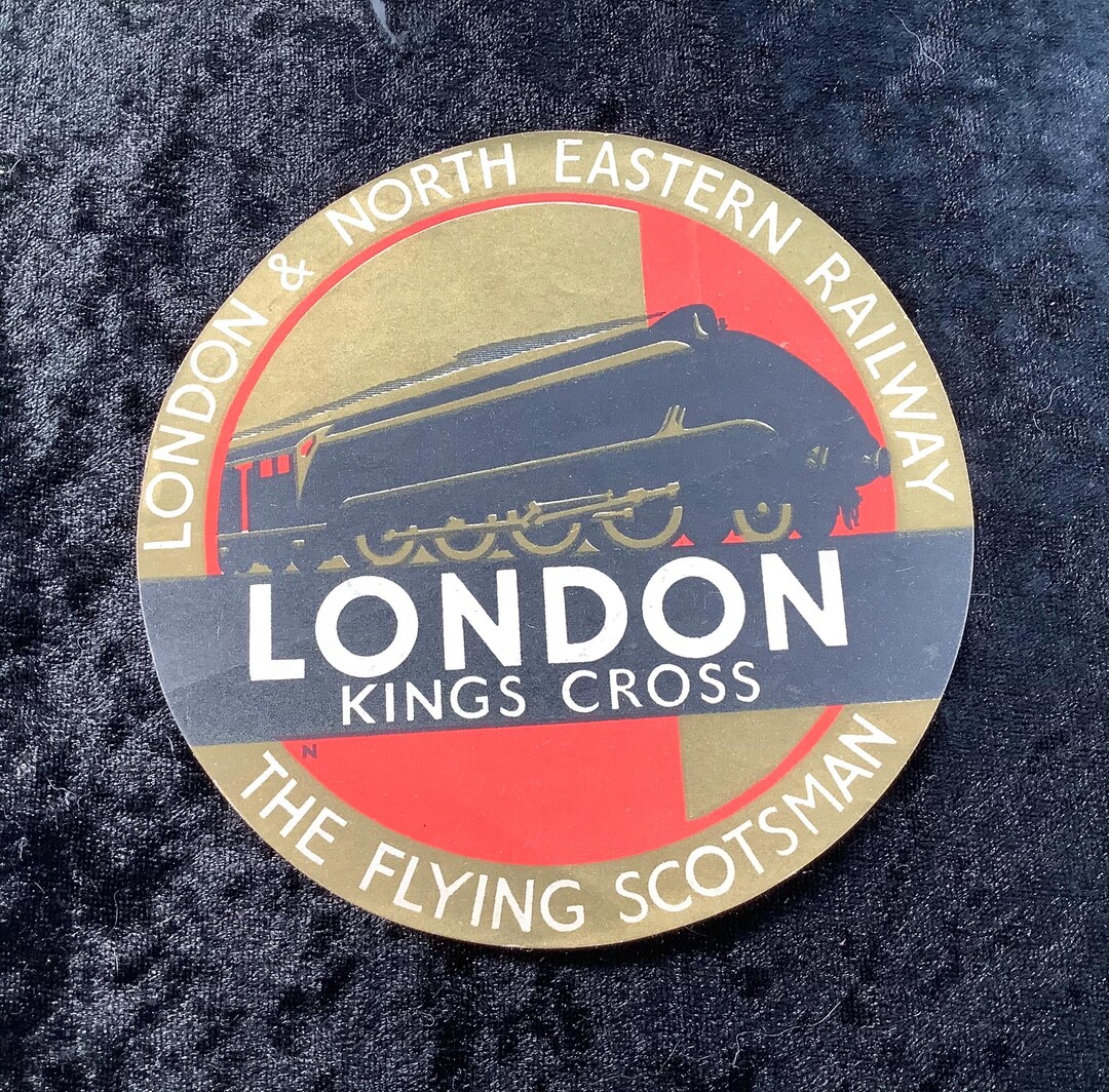 Original LNER Railway the Flying Scotsman Luggage Label - London Kings ...