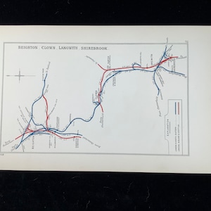 1928 Railway Map Beighton Clown Langwith Shirebrook Junction Diagram ...