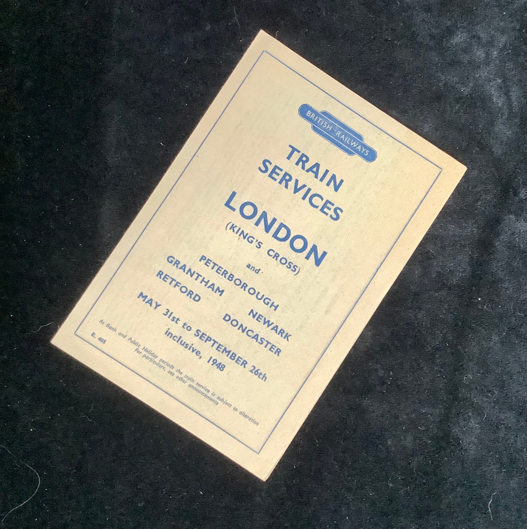 original-british-railways-timetable-leaflet-1948-peterborough-grantham