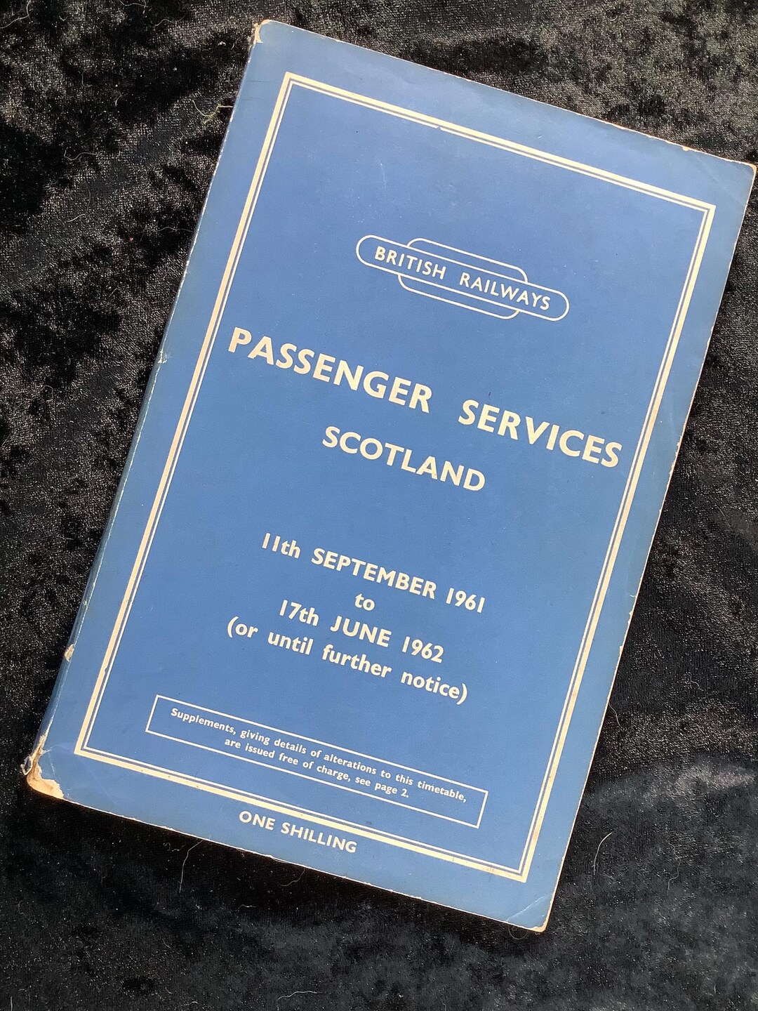 Original British Rail Railway Passenger Timetable Scotland September ...