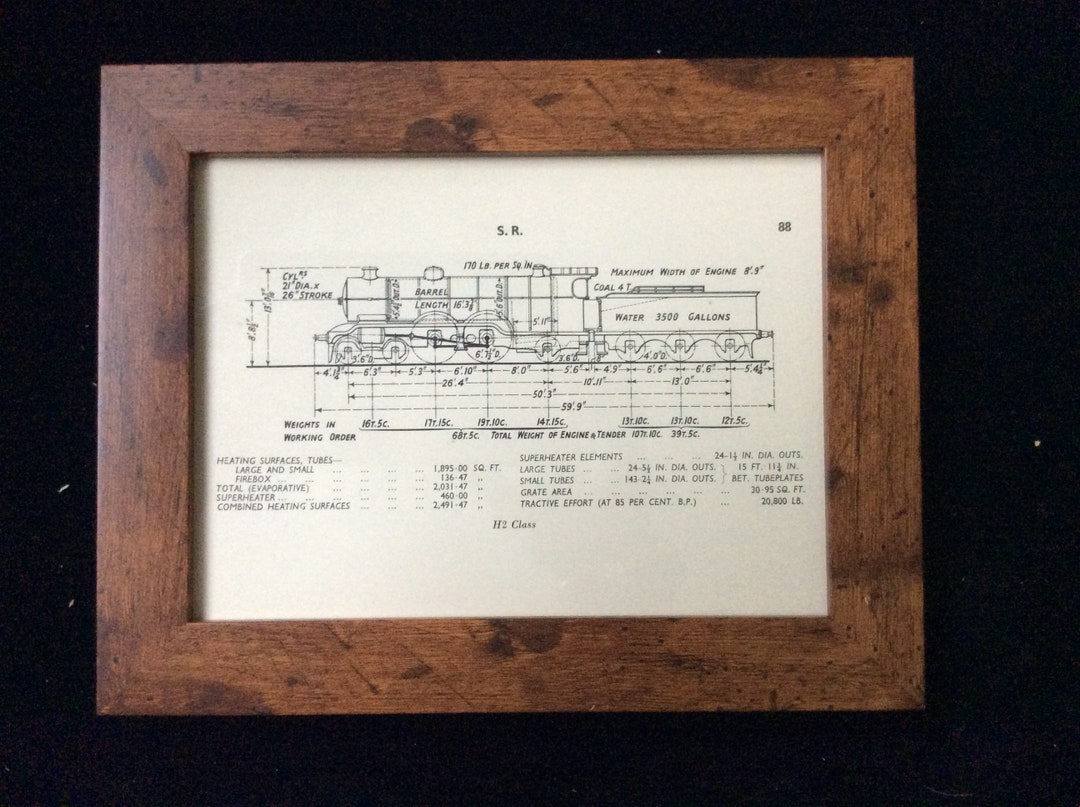 Vintage Railway SR H2 Class Southern Locomotive Picture Steam Loco ...