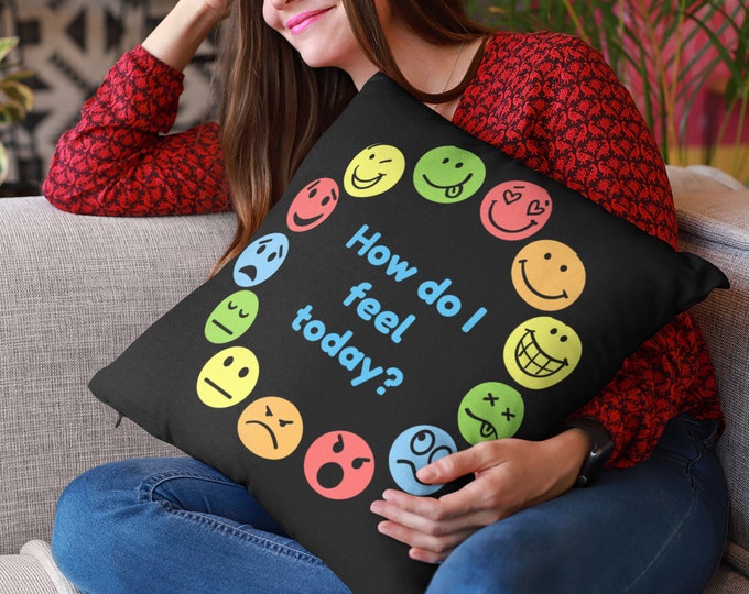 Emotions Wheel Pillow CASE All Feelings Are Okay Pillow White | Etsy